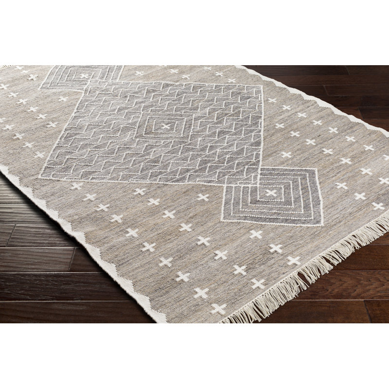 Joss & Main Malti Moroccan Handmade Beige/Gray/Charcoal Area Rug & Reviews | Joss & Main